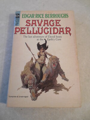 SAVAGE PELLUCIDAR by EDGAR RICE BURROUGHS, ACE F-280, FRANK FRAZETTA ...