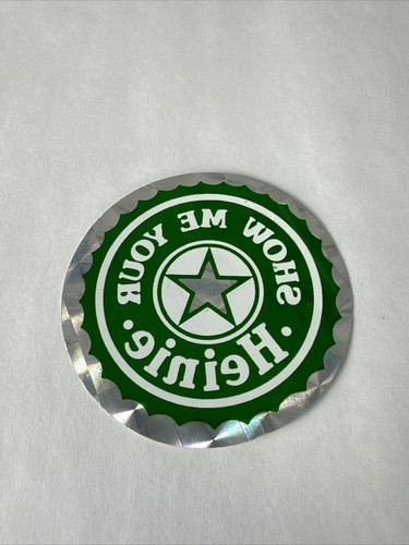 Vintage Heineken Beer Prism Sticker Decal Logo Show Me Your Heinie 3 ...