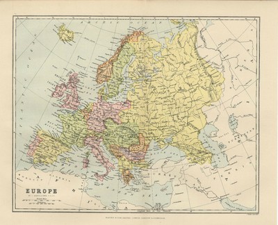 Pre-1900 - Map Of Europe - 15