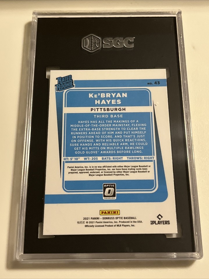2021 Donruss Optic #43 Ke'Bryan Hayes SGC 9.5 RC Pittsburgh Pirates RC ...