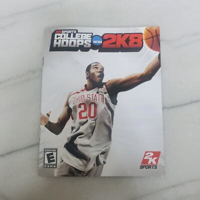 NCAA Basketball College Hoops 2K8 PS3 PlayStation 3 Manual ONLY No Game ...