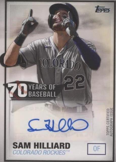 2021 Topps - 70 Years of Baseball Autographs Sam Hilliard #70YA-SH (AU ...