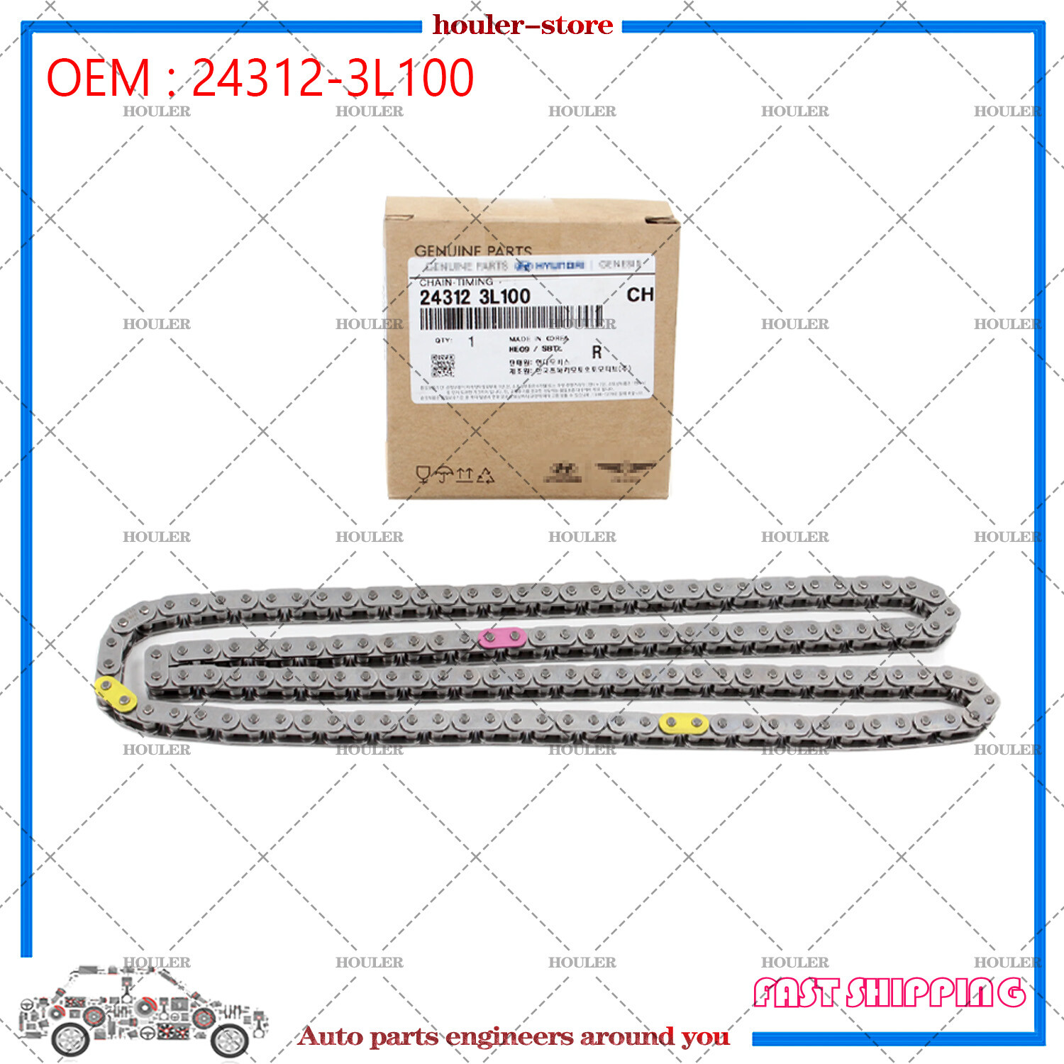 GEN-UINE FOR 2018-2021 HYUNDAI 14-21 KIA 3.3L - 3.8L TIMING CHAIN ...