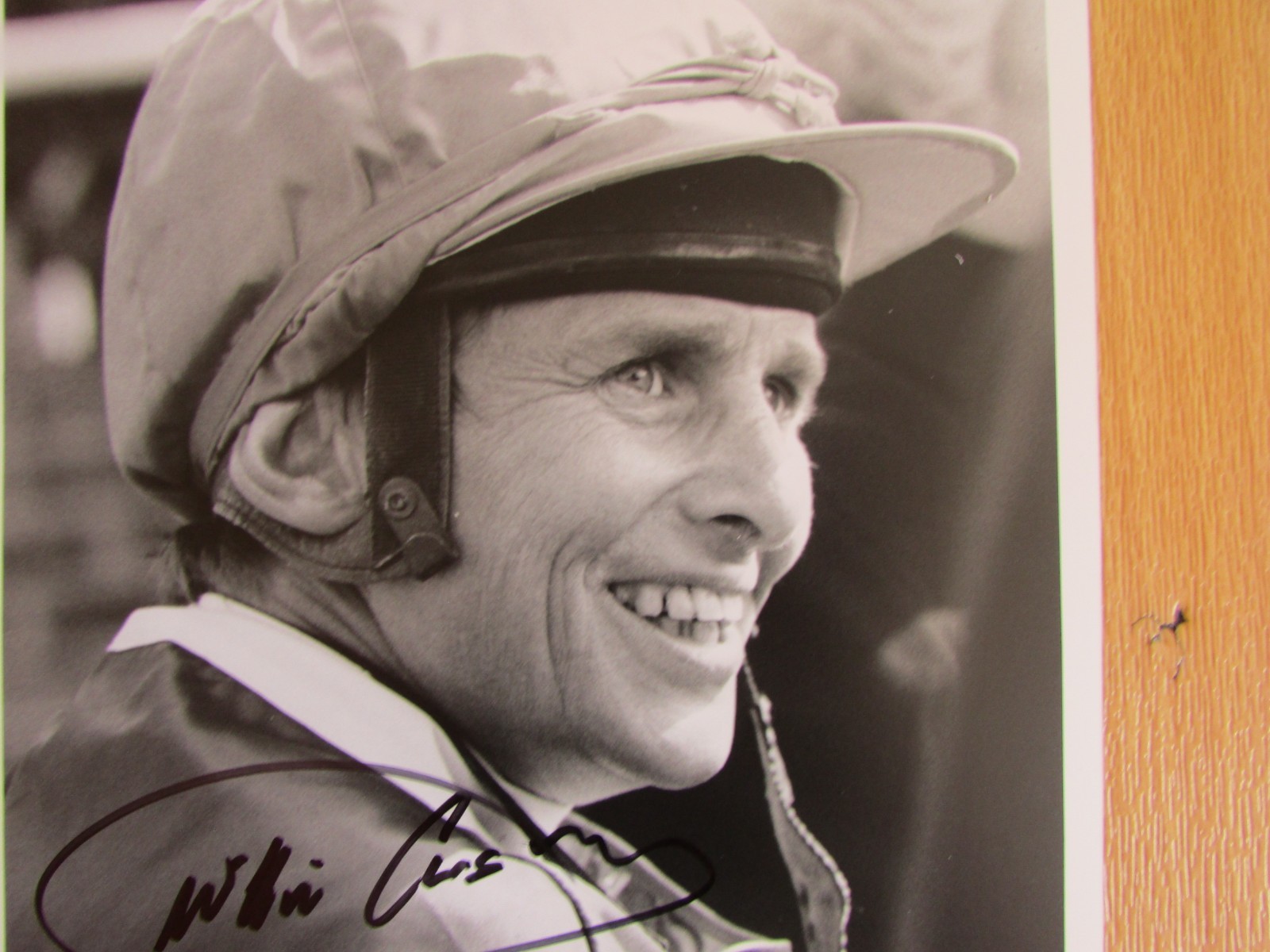 Willie Carson Jockey Original Black & White Hand Signed Horse Racing ...