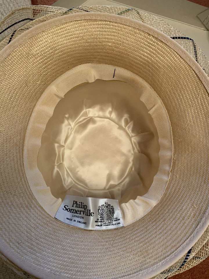 Philip Somerville Pink Woven Ribbon Knot Detail Hat | eBay UK