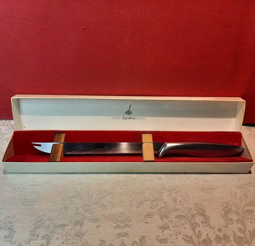 GERBER Little Snick Carving Slicing Knife Forked Tip 13" STAINLESS ...