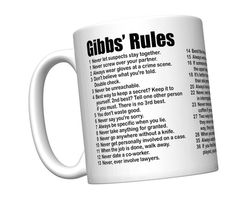 Ncis 2023 Gibbs' Rules Coffee Mug all 38 Rules | eBay