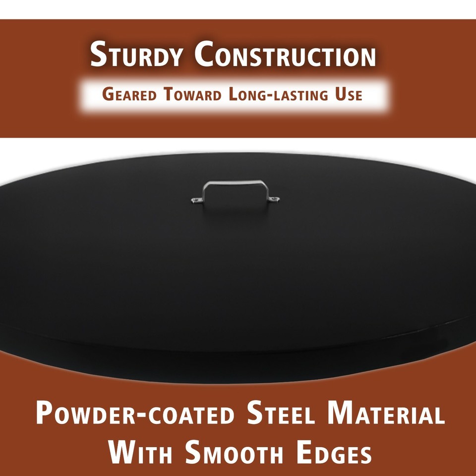 Fire Pit Lid , Round - 36" With Handle, Snuffer Lid, Fire Pit Pan Lid ...