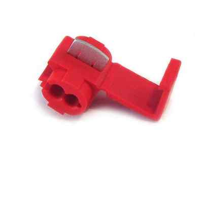 2x RED SCOTCHLOK LOW VOLTAGE CONNECTOR CRIMP TERMINALS 3.05MM CABLE ...