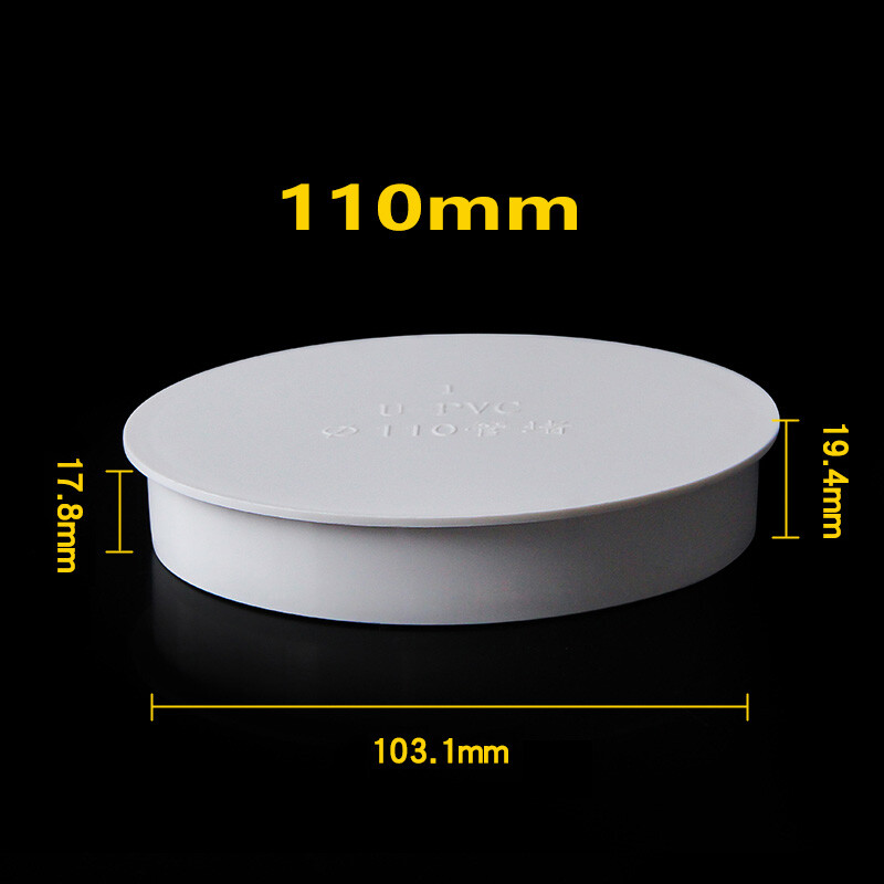 White PVC Blanking Plug Water Drain Pipe Fitting End Cap Stopper 50mm ...