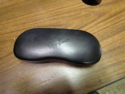 Authentic Ray Ban Eyeglass Case Black Hard Clamshell | eBay