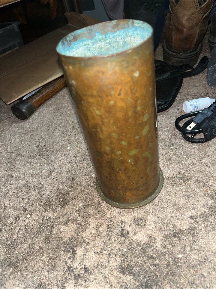 WW1 1915 BRASS ARTILLERY SHELL TRENCH ART VASE,German 1916 | eBay