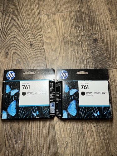 SEALED BOX GENUINE HP 761 Matte Black Printhead (CH648A) DATE:2021. Set ...