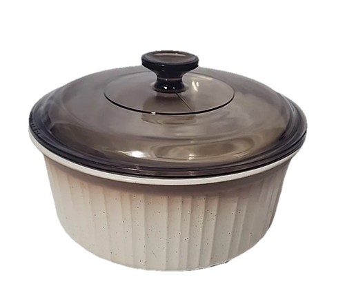 Corning Ware French White Bisque Ombré F-1-B Casserole 2.5L + Brown ...