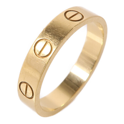 CARTIER Mini Love Ring 18K Yellow Gold Cartier#50 US#5 | eBay