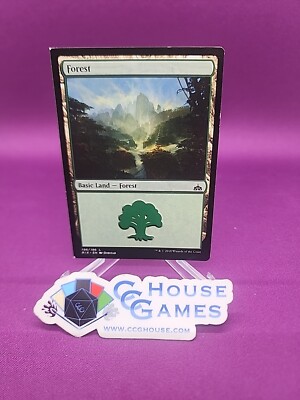 Forest Rivals Of Ixalan Square Corner Misprint Miscut Magic MTG ...