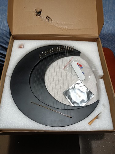 15 STRINGS LYRE HARP CREATIVE MOON INSTRUMENT PORTABLE BEGINNER | eBay