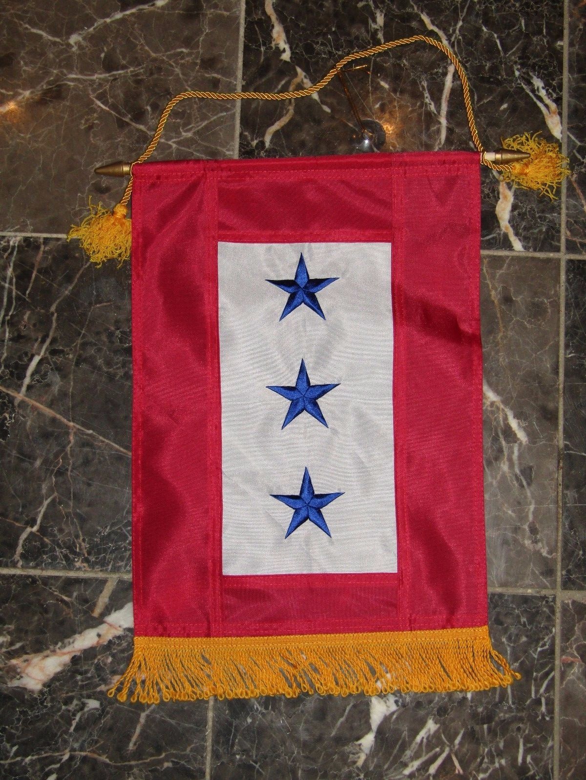 12x18 Embroidered Three Star Blue Military Service Nylon Flag 12"x18 ...