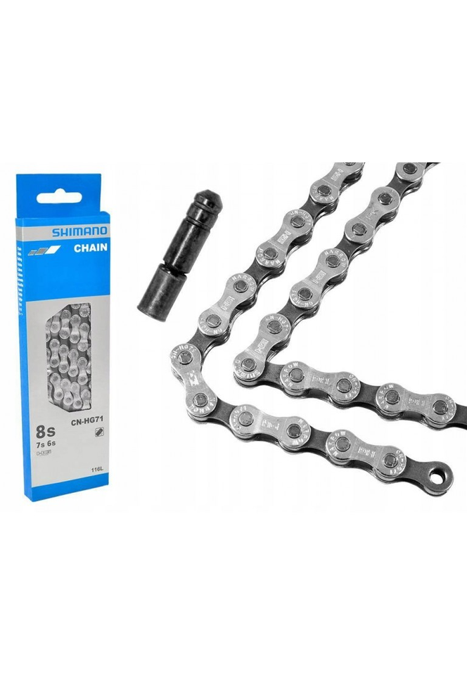 Shimano CN-HG71 Chain 6/7/8-Speed 3/32" MTB/Road inc. Joining Pin 3/32 ...