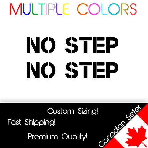 NO STEP Sticker Decal Car Truck Vinyl Decal For Splitter Lip Pair of 2 ...