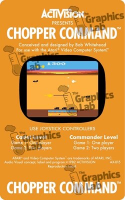 Replacement Game Cartridge Label - Chopper Command for Atari 2600 | eBay