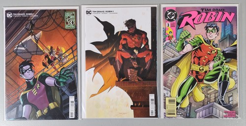 TIM DRAKE ROBIN #1 3 7 Variants See Descrip DC 2022 lot of 3 Card Stock ...