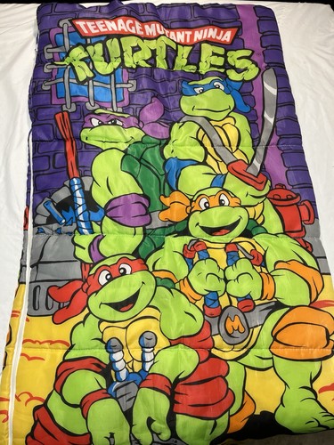 Vintage Teenage Mutant Ninja Turtles Sleeping Bag Youth 1990 Mirage ...