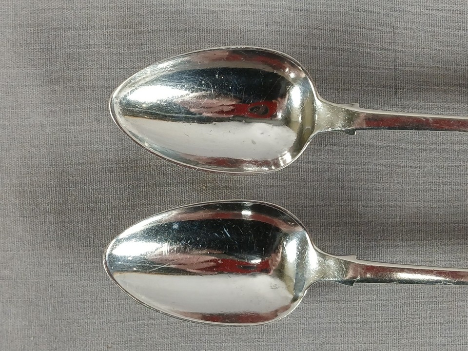 Pair of Charles Marsh Dublin Irish Sterling Silver Georgian Spoons C ...