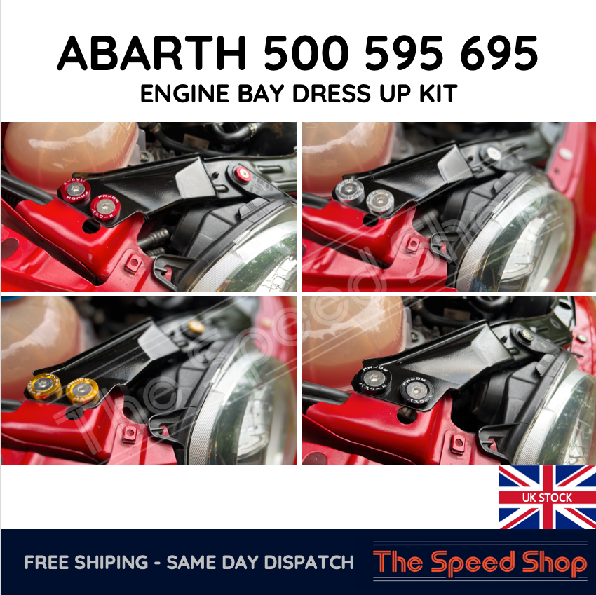 Abarth 500 595 695 Engine Bay Dress Up Kit - 24 PCS Fiat S3 S4 | eBay