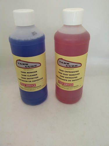 Motorcycle Petrol /Fuel Tank Cure Restoration. Rust Remover (500ml) And ...