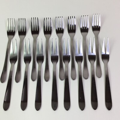 Set Of 16 Forks 8 Appetizer And 8 Cocktail 2 Prong Forks 6” | eBay
