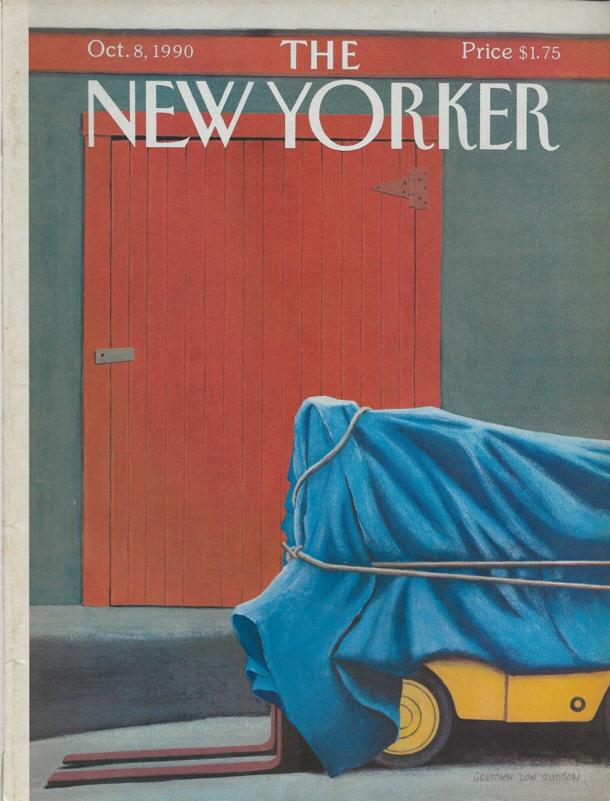 The New Yorker October 8, 1990 Gretchen Dow Simpson Cover, Complete ...