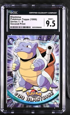 Blastoise 1999 Topps Pokemon Series 1 - 9 Second Print CGC 9.5 | eBay