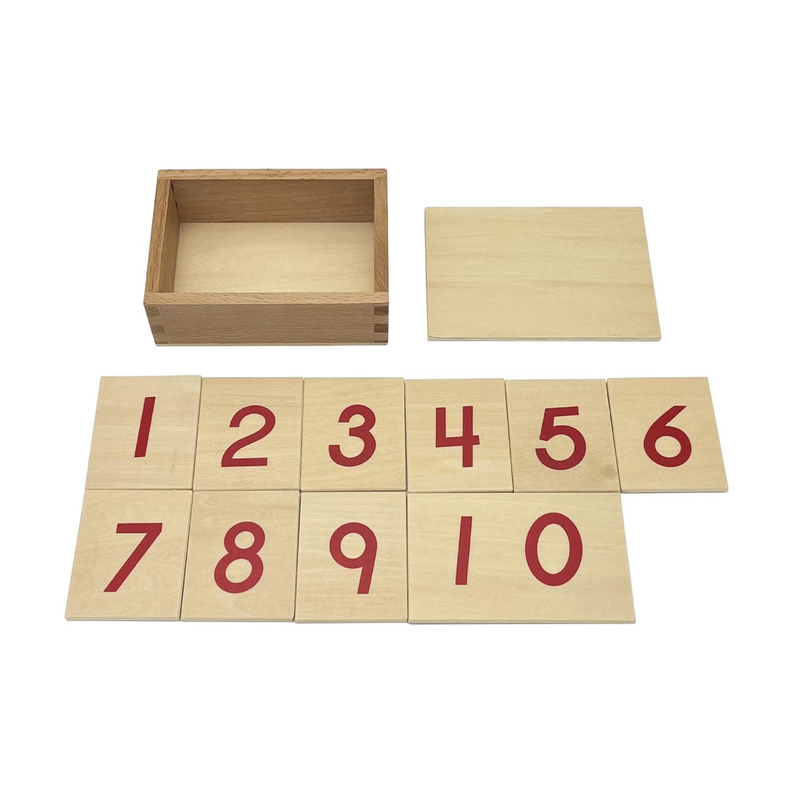 Wooden Number Cards Children Early Studying Toy 1-10 Learning Cards for ...