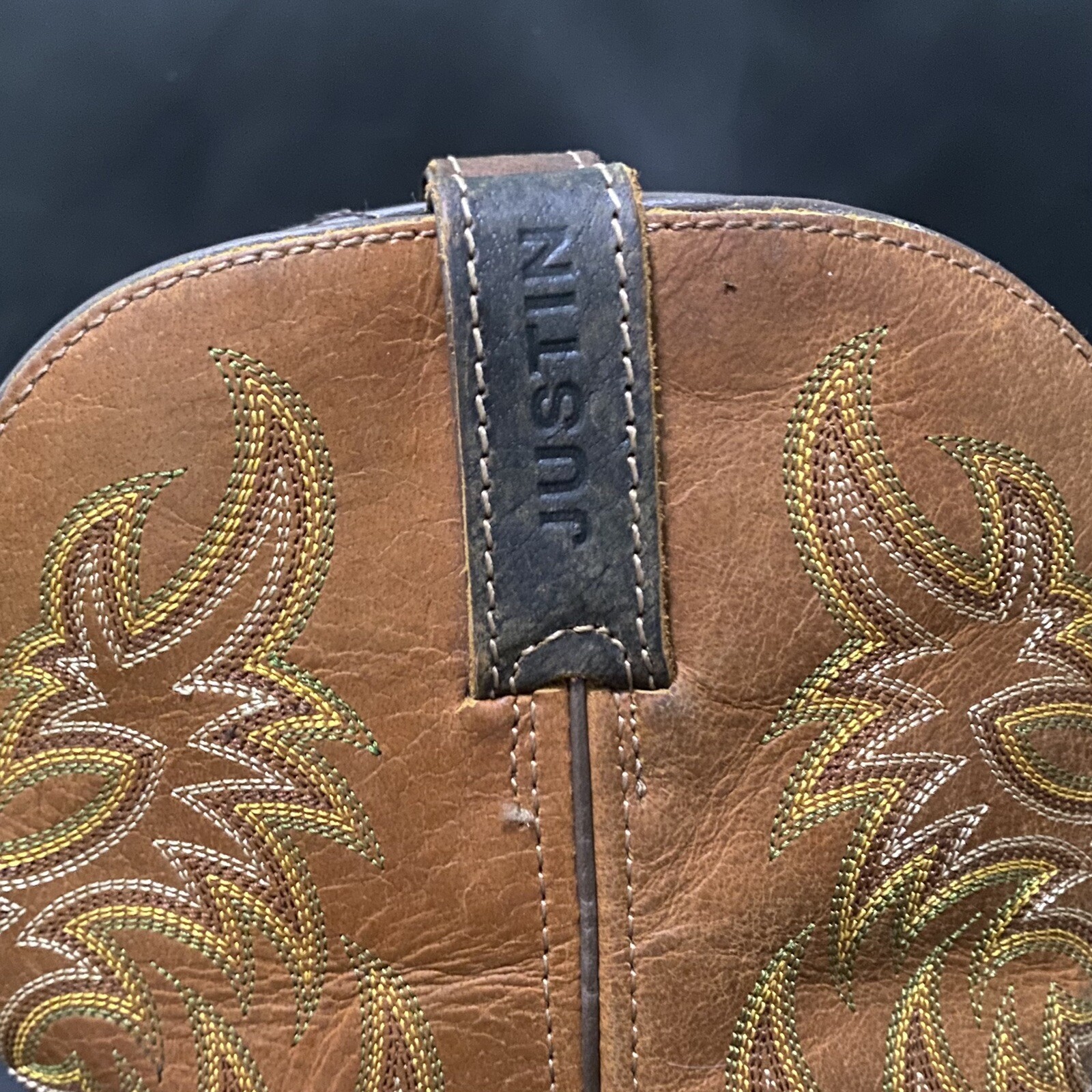 Justin Handler Work Boots Sz 11 EE Wide Used Square Comp Toe WK4812 ...