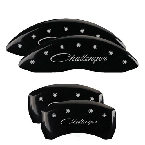 MGP 4 Caliper Covers Engraved Front & Rear Cursive/Challenger Black ...