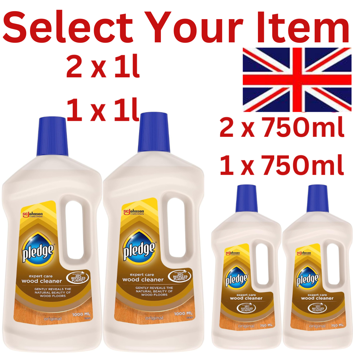 Pledge Wood Floor Cleaner Wood Laminate Floor Cleaner 1L-750ml Wood ...