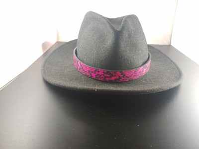 Western cowboy cowgirl HOT PINK FAUX VEGAN Python snake skin hatband ...