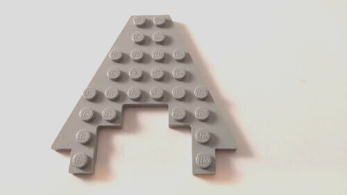 1X 6104 LEGO 8 x 8 Wedge Plate Wing w/Cut Out OLD LIGHT GRAY 6891 6931 ...