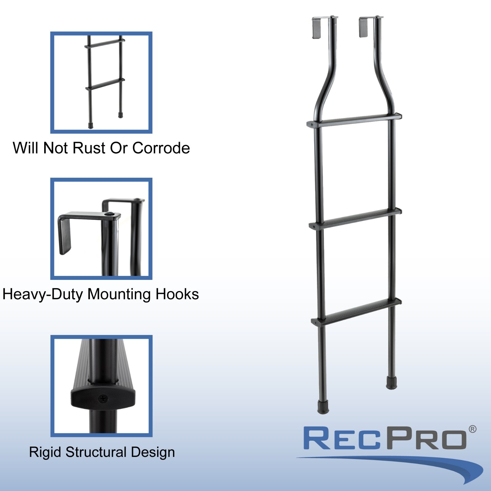 RecPro Universal RV Ladder Extension for RV Exterior Ladders | 3 Step ...