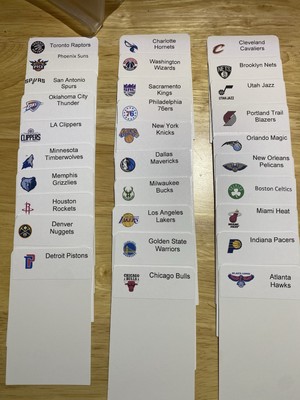 30 TALL Sports Card Dividers with 30 FREE NBA Teams Logos Labels | eBay