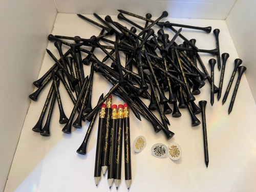 80 TRUMP International Bedminster Golf Tees 3.25" Pencils and ball ...