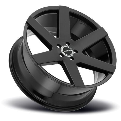 (Set of 4) Strada S60 Coda 22x9.5 5x115 +15mm Gloss Black Wheels Rims ...