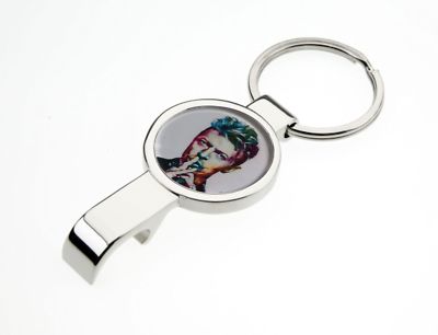 DAVID BOWIE POLISHED METAL KEYRING AND BOTTLE OPENER | eBay UK