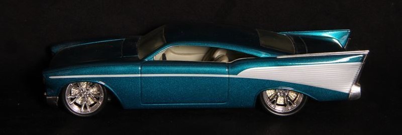 Classic Custom Chevy Built Metal Model Concept Hot Rod Race Car 55 57 ...