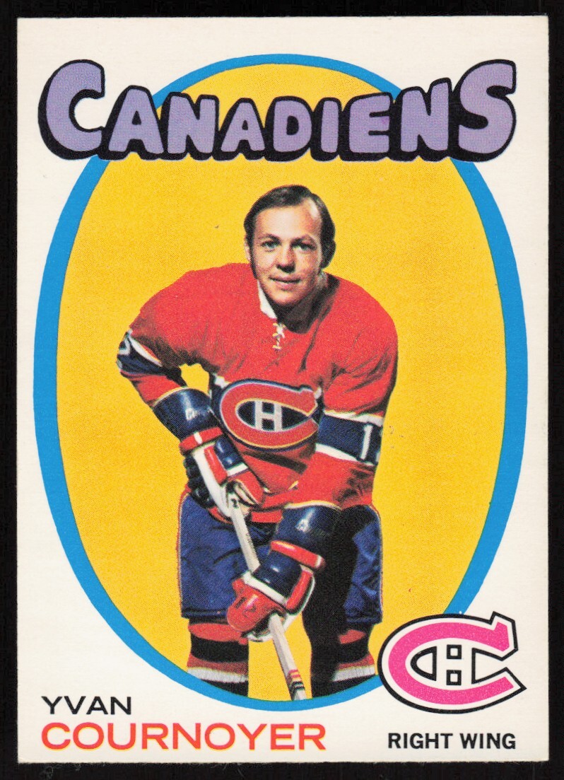 1971-72 OPC O-Pee-Chee EX Scratch Yvan Cournoyer Montreal Canadiens #15 ...