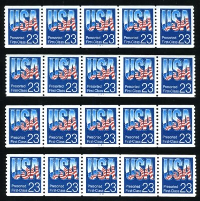 US #2607 23¢ navy blue Presorted First-Class "USA" shiny gum lot 20 ...