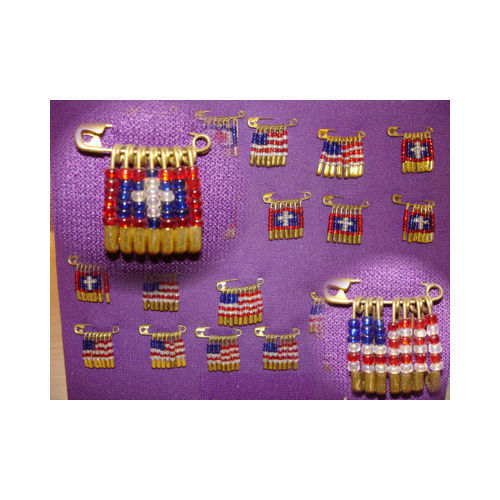 19 America Flag Beaded Safety Pins and Cross Designs | eBay