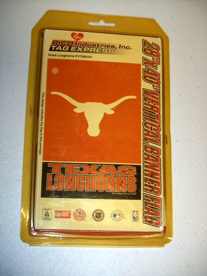 Texas Longhorns UT Vertical Flag Banner 28"x 40" / Tag Express / Rico ...