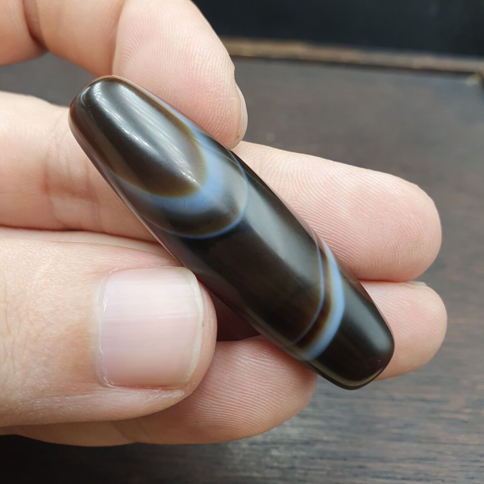 Antique Yemeni Collectible Agate Bead Natural Pattern Banded Agate -46 ...